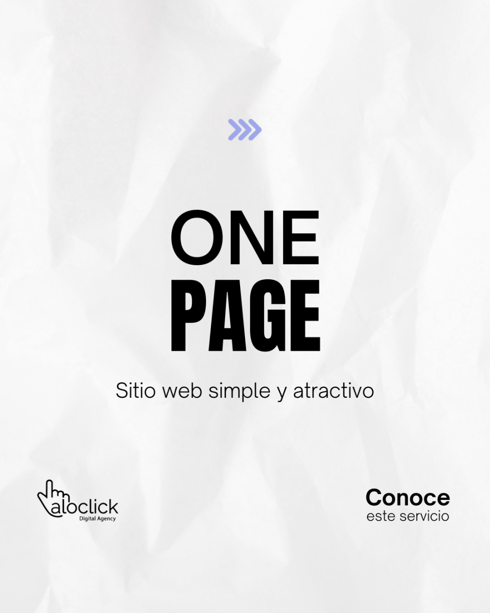 Sitios Web One Page ¿Qué son? - Aloclick